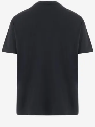 Emporio Armani Logo-Print Cotton T-Shirt - Navy