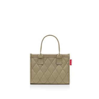 Reisenthel Daily Shopper XS - La plus petite version de notre sac &agrave; main moderne et &eacute;pur&eacute; - Un sac &agrave; main rectangulaire pratique., Vert olive Rhombus, 7.776 Lite