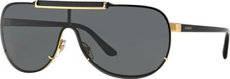 Versace Gold/Dunkelgrau Sonnenbrille - - Accessories - unisex - Grau - 40 MM