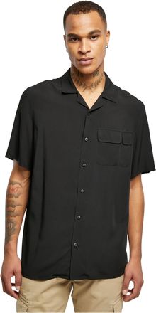 Urban Classics Herren Hemd Viscose Camp Shirt Black S