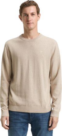 Tom Tailor Tom Tailor Herren 1039805 Pullover, 38310 - Cashew Beige Melange, 3XL