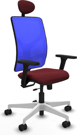 Piqueras y Crespo Arbeitsstuhl f&uuml;r viele Stunden, mit 3D-Armlehnen, h&ouml;henverstellbarer Lendenwirbelst&uuml;tze und festem Kopfteil, ausgestattet mit Syncro/Traslack und Schn