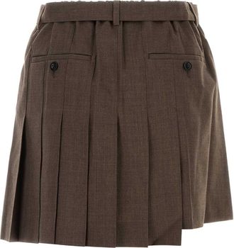 sacai Womens Suiting Shorts Brown
