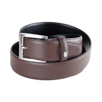 Cavalli Homme, Accessoires, Brun, Taille: ONE Size Ceinture en cuir de veau avec boucle polie