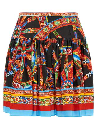 Dolce & Gabbana Womens Multicolor Cotton Long Skirt