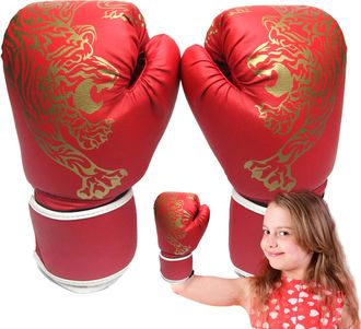 Generico Boxtraining: Kampf aus PU-Leder, atmungsaktiv, Tiger-Druck-Design, gepolsterte Handgelenkst&uuml;tze, langlebige -Ausr&uuml;stung, Zubeh&ouml;r D