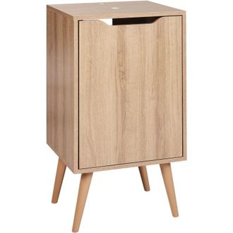 Beliani Beliani - Waschbeckenunterschrank Hellbraun mdp 45 x 80 cm Badezimmer Aufbewahrung mit T&uuml;ren Skandinavischer Stil Modern