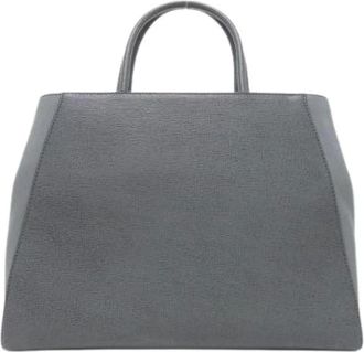 Fendi Pre-owned Shopping 2Jours MD Calf Tote Bag - Femme - Pre-owned - Gris - Taille: ONE Size