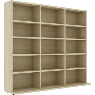 vidaXL Vidaxl - CD-Regal Sonoma-Eiche 100x23x89,5 cm Holzwerkstoff
