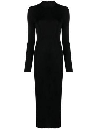 Tom Ford Maxikleid mit Schalkragen - Schwarz