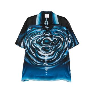 Casablanca Ripple Cuban Collar Shirt - - Shirts - Herren - Mehrfarbig - M