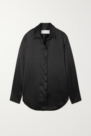 Michael Lo Sordo Boy Hemd Aus Seidensatin - Schwarz