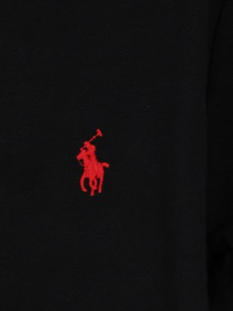 Polo Ralph Lauren Mens Polo Shirt Embroidered Logo Black Cotton T-shirts And Polos