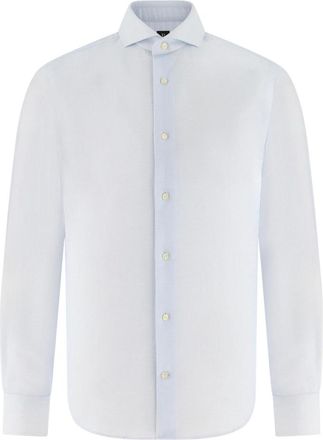 Boggi Milano Homme, Chemises, Bleu, Taille: XL Chemise en coton &agrave; carreaux Ultimate Non Iron Slim Fit