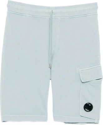 C.P. Company C.p. Company, Homme, Shorts, Bleu, Taille: S Cotton Diagonal Fleece Cargo Sweatshorts