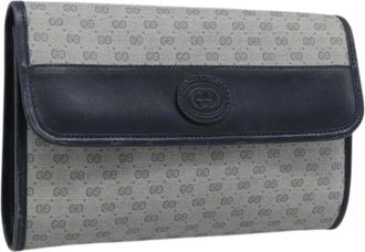 Gucci Pre-owned Vintage Clutch Bag - Femme - Pre-owned - Bleu - Taille: ONE Size