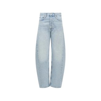 A Gold E Luna High Rise Pieced Taper - - Jeans - Damen - Blau - W24