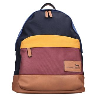 Harmont & Blaine Homme, Sacs, Multicolore, Taille: ONE Size Sac &agrave; dos en cuir et tissu