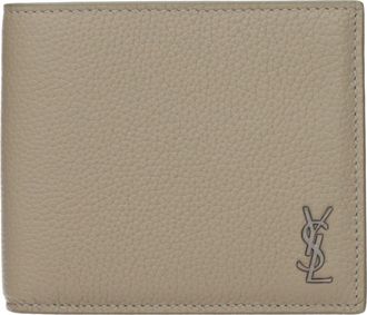 Saint Laurent Hommes Portefeuille Cuir Beige