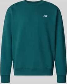 New Balance Sweatshirt mit Rundhalsausschnitt und Label-Stitching