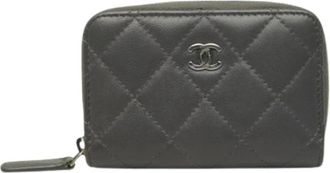 Chanel Porte-monnaie Pre-owned - Femme - Pre-owned - Gris - Taille: ONE Size