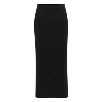 Mars&eacute;m Marsem - Jupe Longue Droite - Femme - Jupes - Noir - Taille: 46 FR