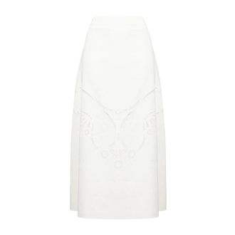 Chlo&eacute; Wei&szlig;er Midi-Rock - - Skirts - Damen - Wei&szlig; - S