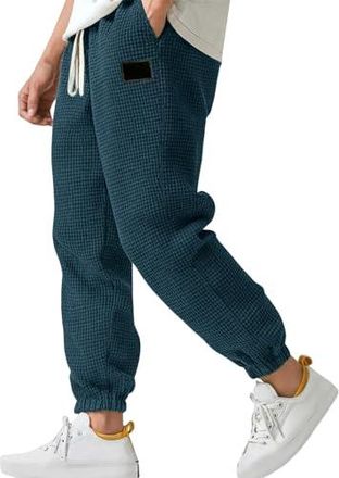 Generic Pantalon sarouel pour homme, confort en plein air, taille &eacute;lastique, pantalon de loisirs, pantalon de sport avec poches de cordon de serrage, pantalon