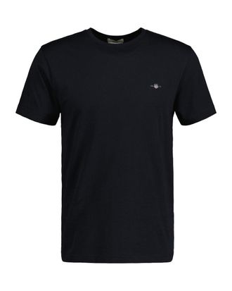 GANT Herren Slim Shield T-SHIRT SCHMALE PASSFORM, Schwarz, M EU