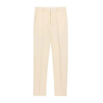 Ami Homme, Pantalons, Beige, Taille: XS Pantalon Tailleur Coupe Droite