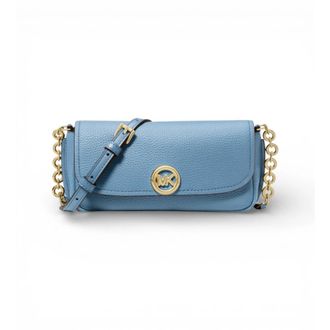 Michael Kors Nolita Kleine Crossbody Bag aus genarbtem Leder - - Bags - Damen - Blau - ONE SIZE