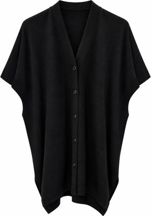 Meimeij Langer Strick-Cardigan - - Knitwear - Damen - Schwarzk - M