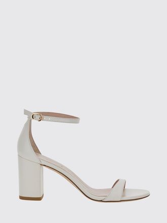 Stuart Weitzman Sandales en cuir de veau avec talon moyen et bride cheville