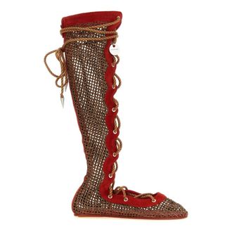 Kiko Kostadinov Kiko Kostadinov, Femme, Chaussures, Rouge, Taille: 37 EU Bottes Reticella