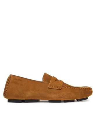 Calvin Klein Mokassins Square Driver Suede HW0HW02844 Braun