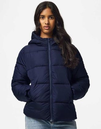 Pieces Steppjacke in Marineblau