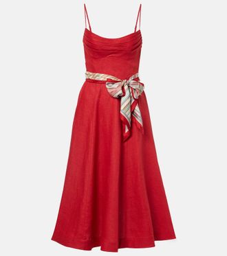 Zimmermann Midikleid Rebellion aus Leinen