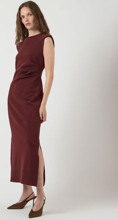 Vero Moda Robe mi-longue - Port royal-Rouge