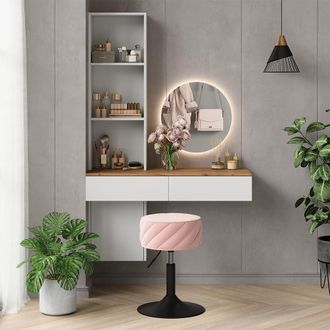 Vicco Schminktisch Melora, Weiß/Eiche, 100 cm