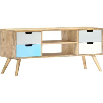 vidaXL TV-Schrank 110&times;35&times;48 cm Massivholz Mango Vidaxl
