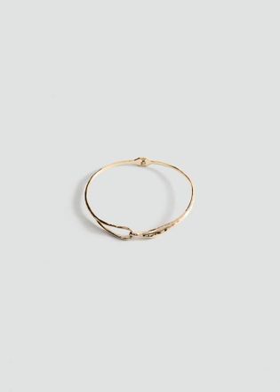 Mango Collier rigide avec crochet or - Femme - Taille unique - MANGO