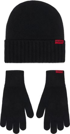 HUGO BOSS Set M&uuml;tze und Handschuhe HUGO Xanti 50572144 Schwarz