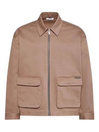 Calvin Klein Jeans Jacke mit Rei&szlig;verschluss - Nude