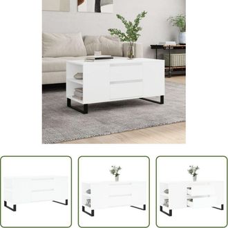 vidaXL vidaXL Stauraum Couchtisch - Couchtisch Wei&szlig; 102x44,5x50 cm Holzwerkstoff