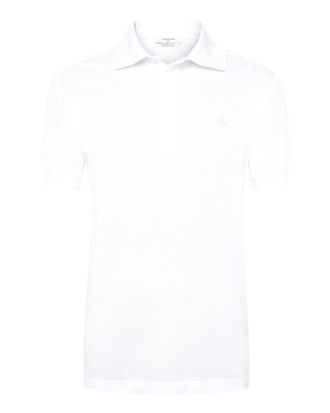 Jacob Cohen Unifarbenes Piqu&eacute;-Poloshirt mit gesticktem Logo auf der Brust in