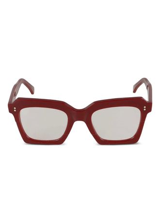 K&agrave;dor Kallima Sonnenbrille mit eckigem Gestell - Rot
