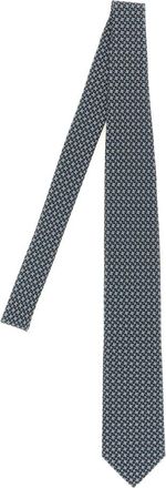 Brioni Homme, Accessoires, Bleu, Taille: ONE Size Cravate en soie &agrave; motifs
