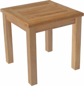 Happy Garden Table dappoint carr&eacute;e en teck 45cm JAVA