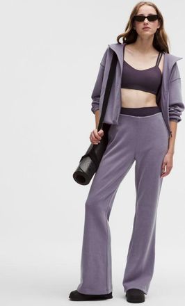 lululemon Pantalon &eacute;vas&eacute; taille mi-haute bross&eacute; Standard pour Femmes - Violet - Taille 2XS