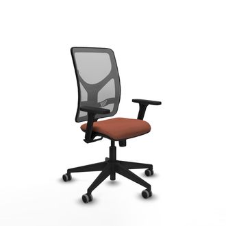 Piqueras y Crespo Verstellbarer Schreibtischstuhl mit 3D-Armlehnen, h&ouml;henverstellbare Lendenwirbelst&uuml;tze, ausgestattet mit 3 Positionen und Schneidschaum, Grau/Braun